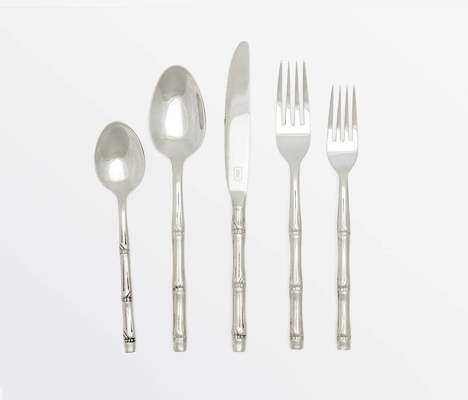 Liliana Polished Silver Flatware 5 Piece Set - Saltwater House