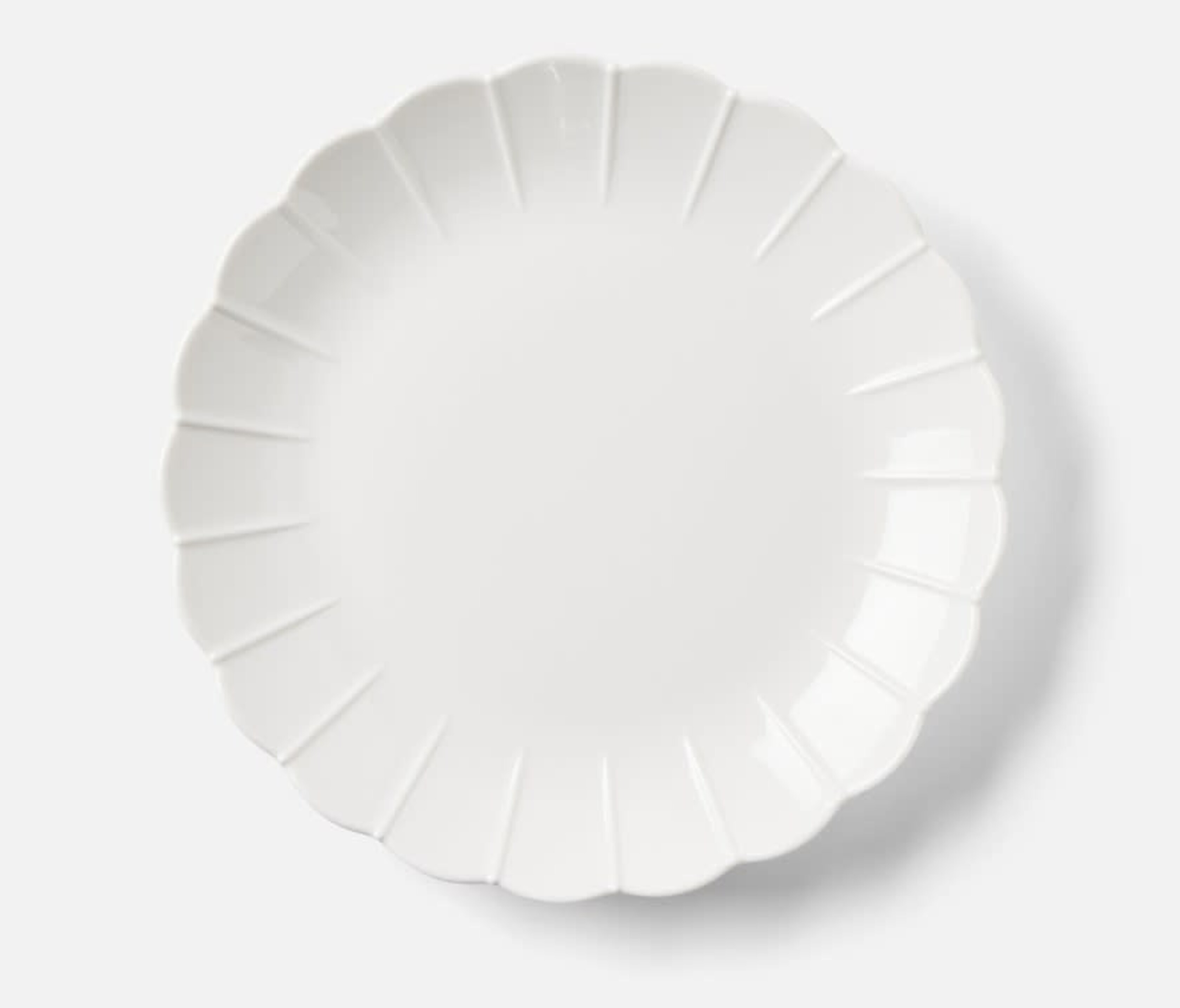 Iris White Melamine Scallop Dinnerware - Set of 4 - Saltwater House