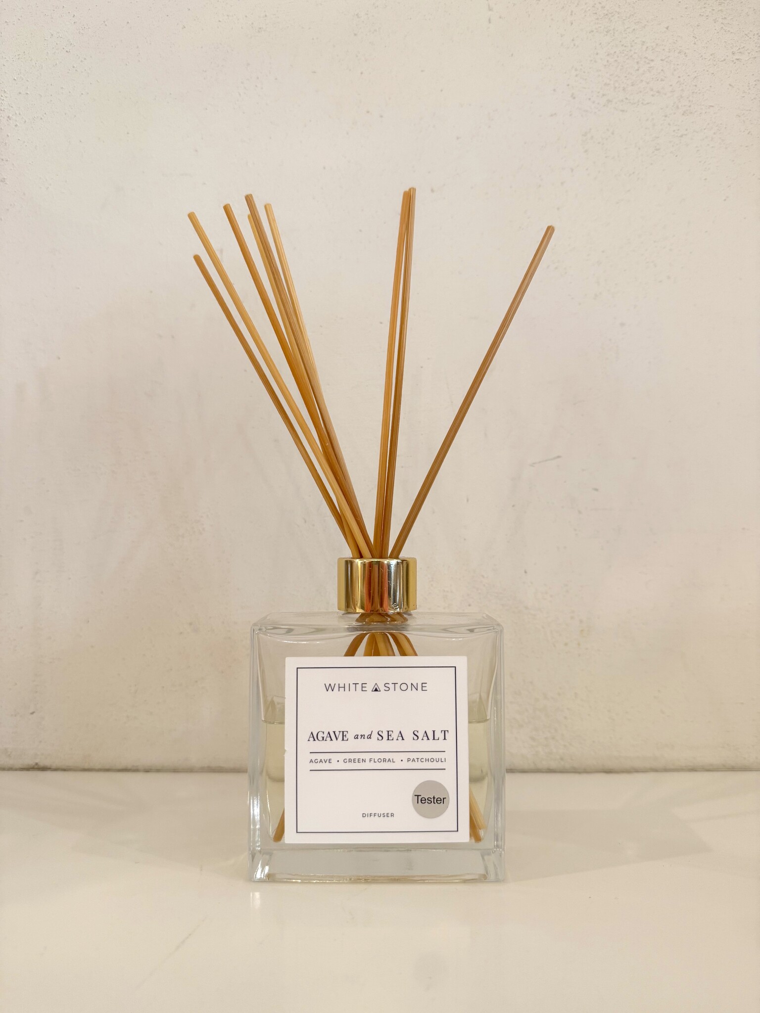 White Stone Reed Diffuser Agave & Sea Salt - Saltwater House