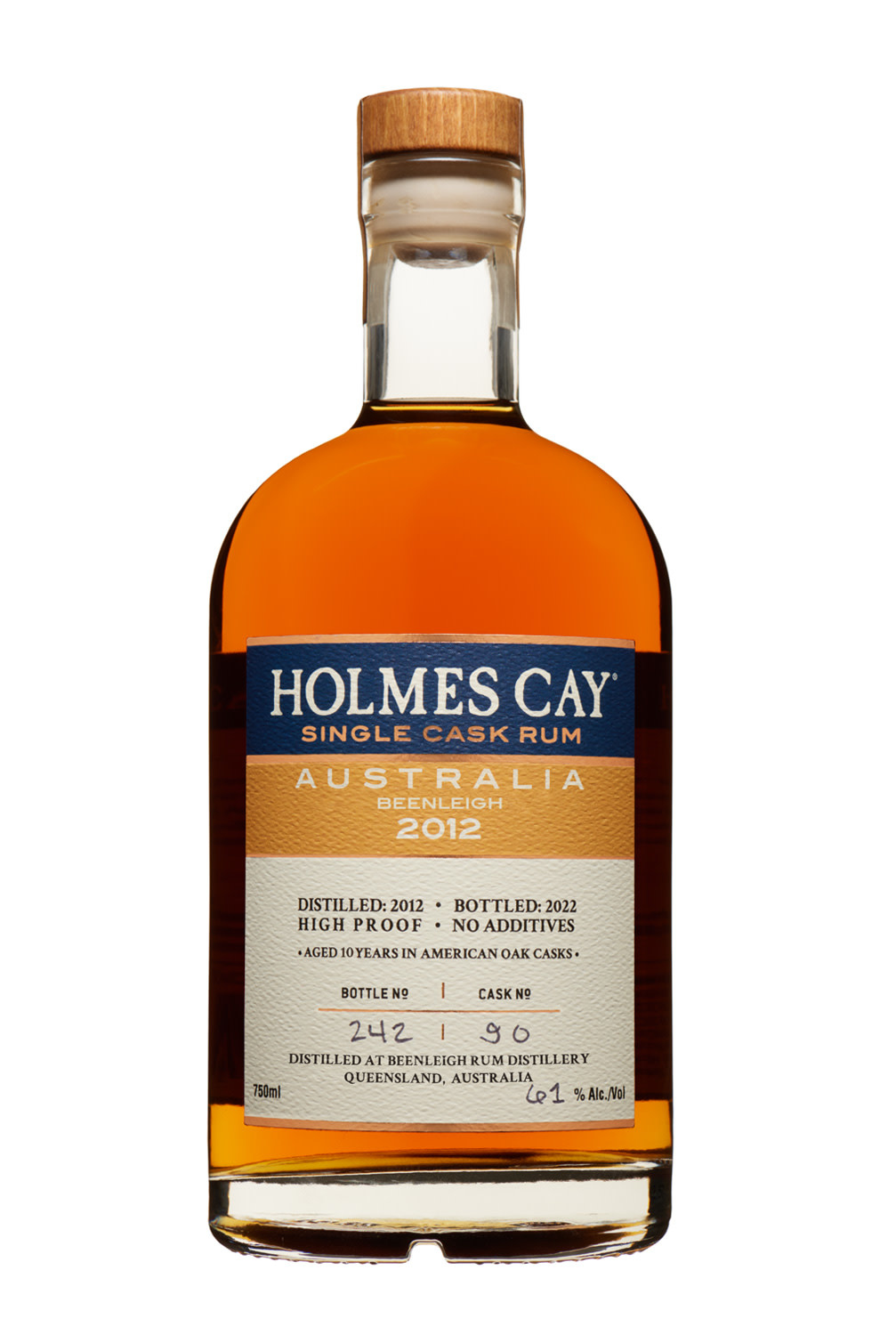Holmes Cay / Beenleigh Australia Single Cask Rum 2012 American Oak ...