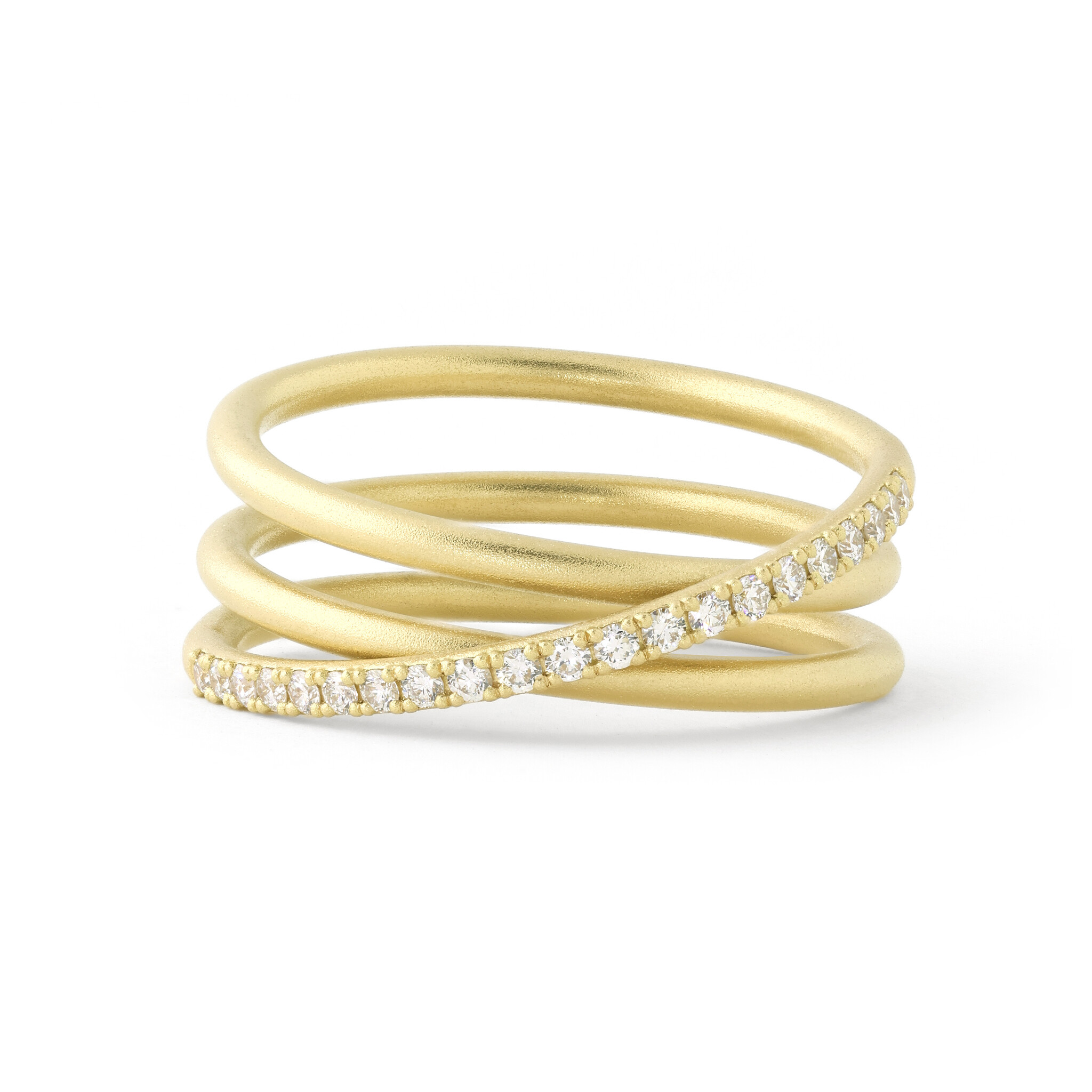 Coil Ring with Diamonds - Baxter Moerman