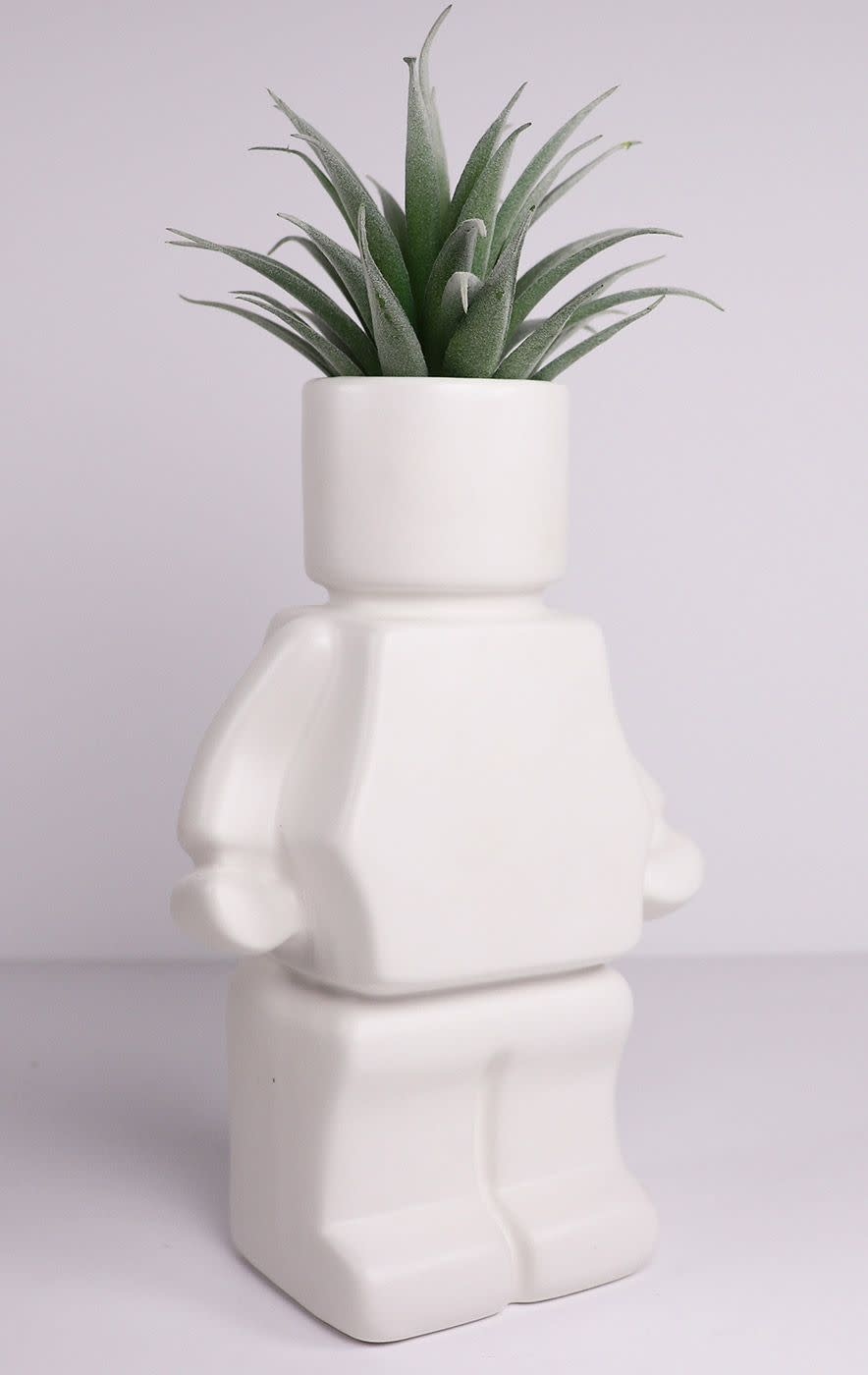 Block Man Planter White - That Country Shop