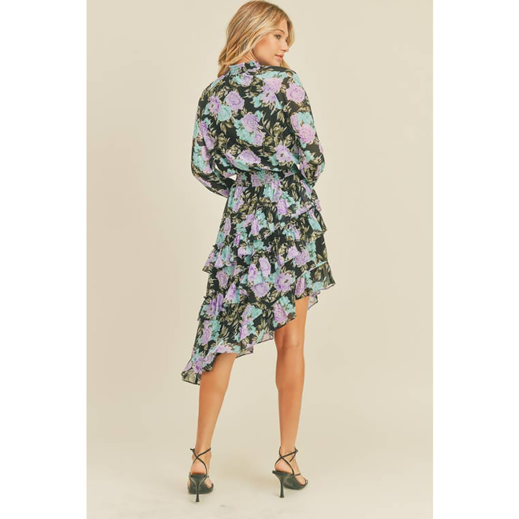 This Is Love Asymmetrical Ruffle Dress - The Salty Palm