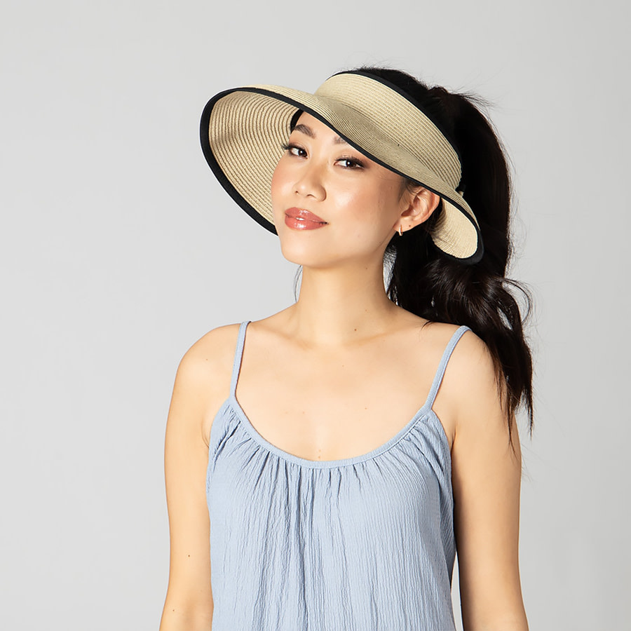 Ultrabraid Roll Up Visor w/ Bow - The Salty Palm