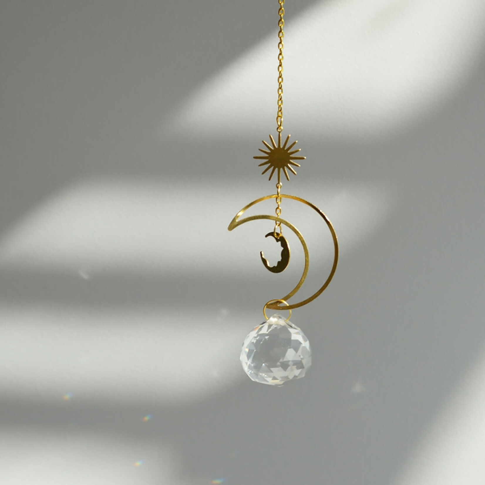 Crescent & Sun Crystal Suncatcher - The Salty Palm