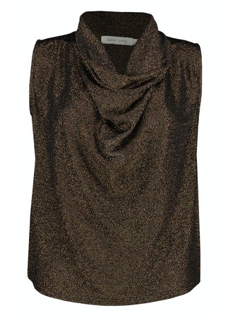 Olivia Cowl Neck Top Metallic - Glitter & Scotch
