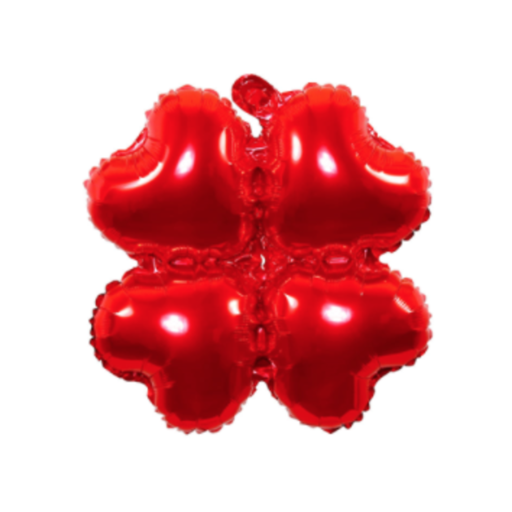 18’’ RED CLOVER SHAPE BALLOONS, 25 PCS - QUALITY WHOLESALE