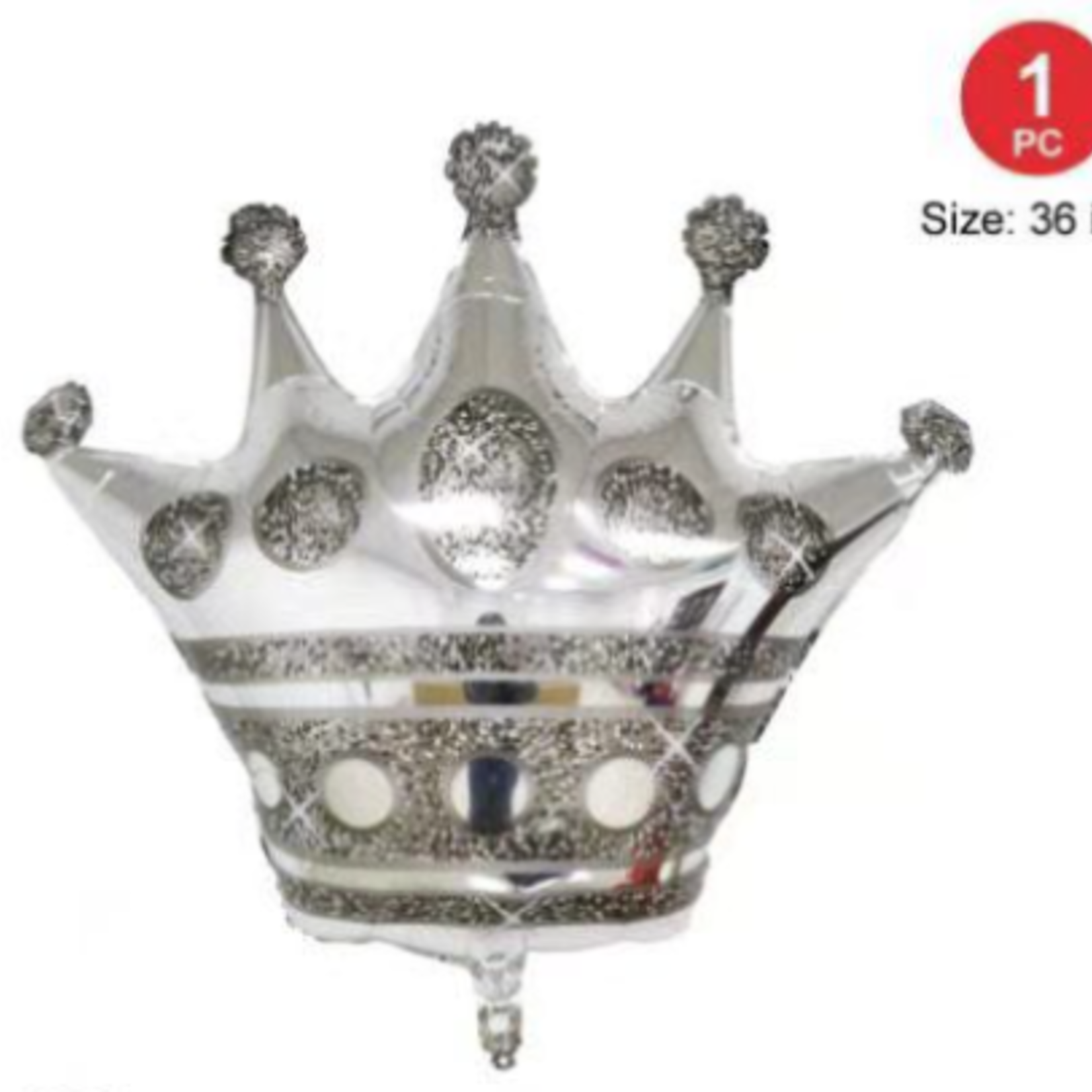 36'' SILVER CROWN BALLOON - QUALITY WHOLESALE