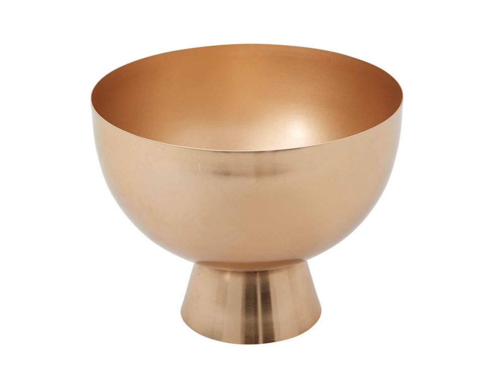 5”H X 6.75” GOLD METAL GOLDEN LOVE COMPOTE - QUALITY WHOLESALE