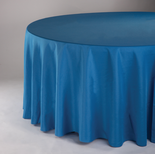 120" ROUND BLUE TABLECLOTH - QUALITY WHOLESALE