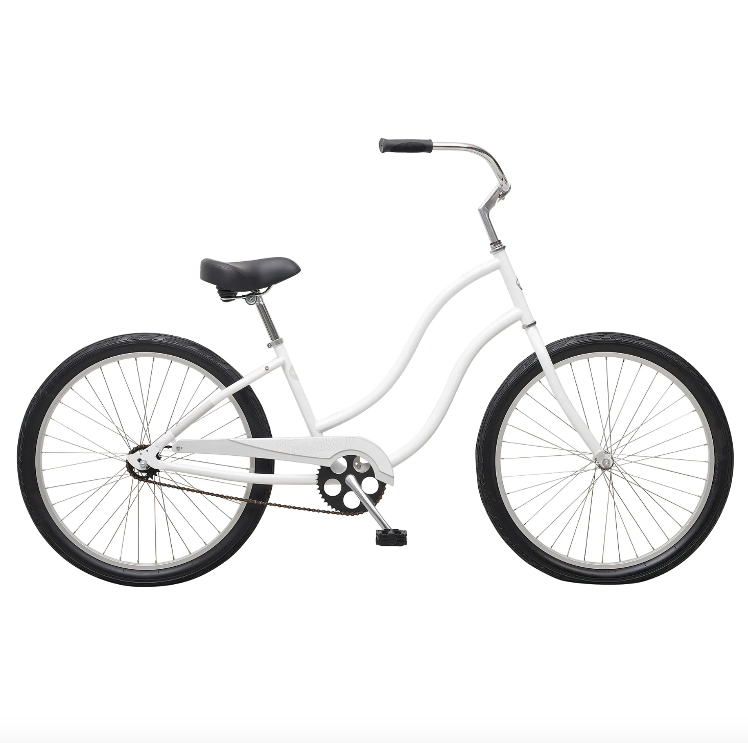 Tuesday June 1 Women's Beach Cruiser Pearl White - Freewheelin Bike Shop