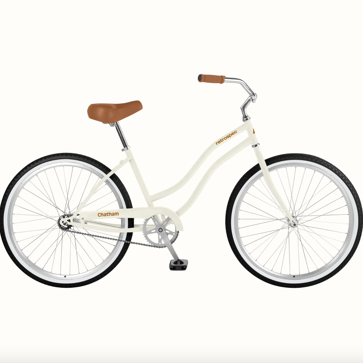 Retrospec Chatham Step-Thru Eggshell Adult Single Speed Beach Cruise ...