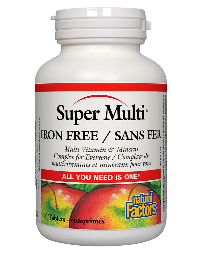Natural Factors Natural Factors Super Multi Iron Free 90 tabs - Vitamin ...