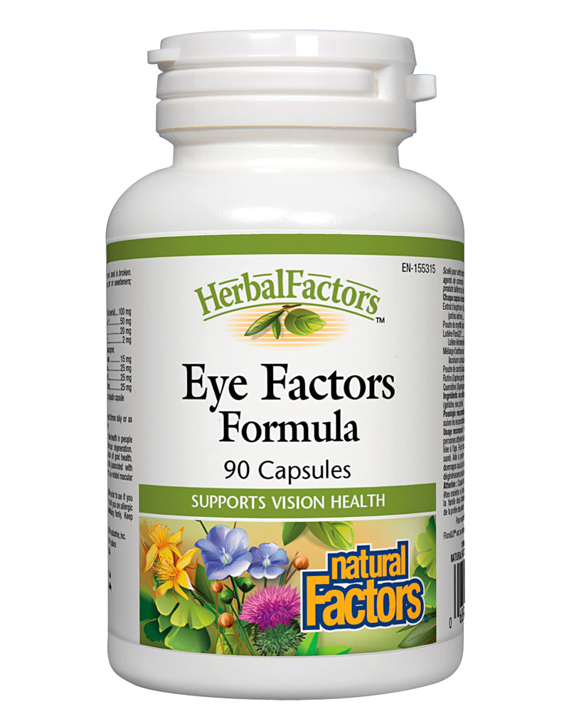 Natural Factors Herbal Factors Eye Factors Formula 90 caps - Vitamin ...