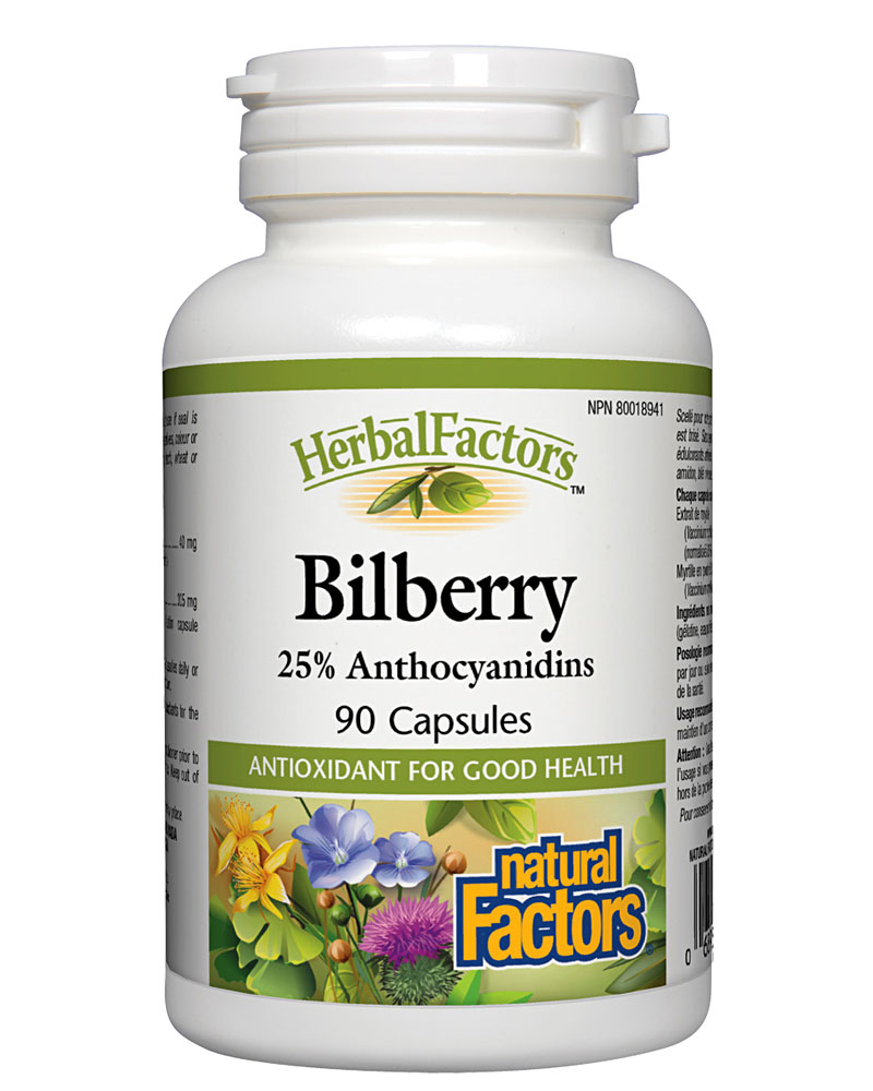 Natural Factors Bilberry Standardized Extract 90 caps - Vitamin King ...