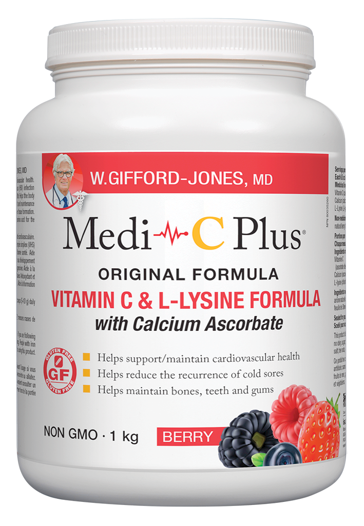 W. Gifford-Jones Medi C Plus Calcium Pwd Berry 1kg - Vitamin King ...