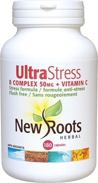 New Roots Ultra Stress B Complex 50mg + Vitamin C 180 caps - Vitamin ...