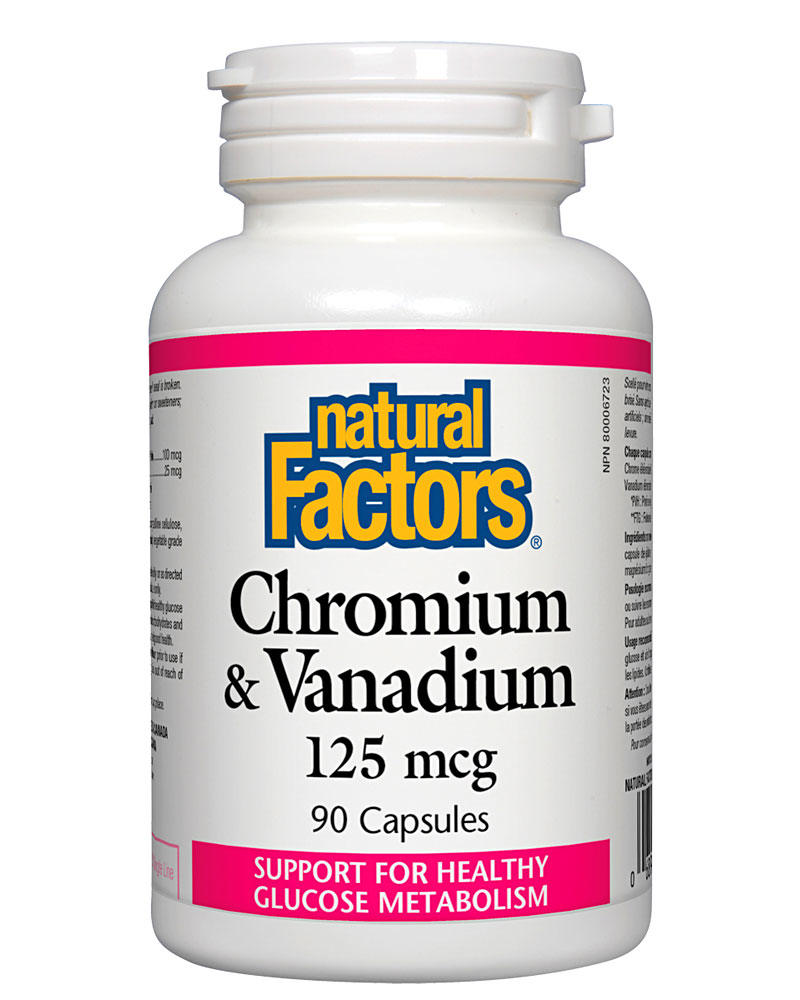 Natural Factors Chromium & Vanadium 125mcg 90 caps - Vitamin King ...
