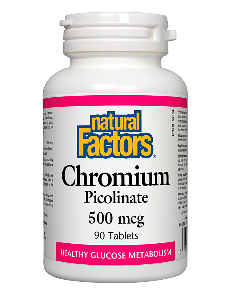 Natural Factors Chromium Picolinate 500mcg 90 tabs - Vitamin King ...