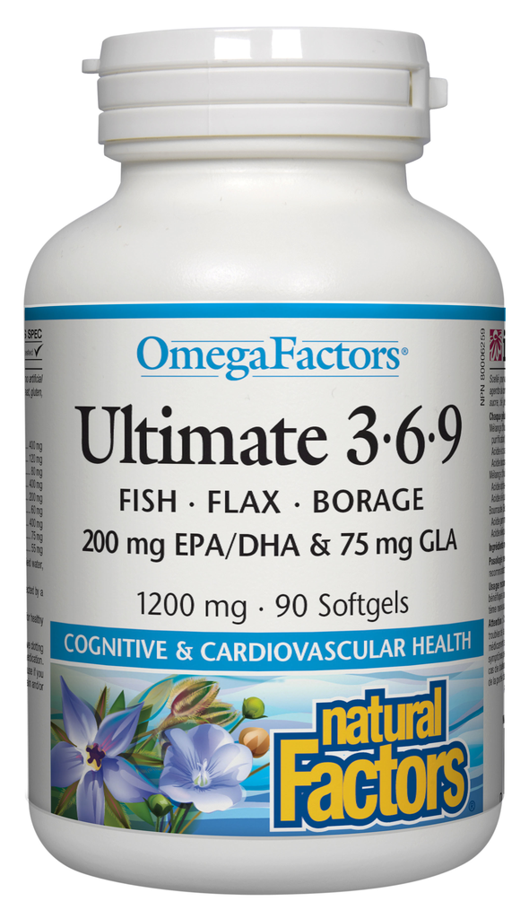 Natural Factors OmegaFactors Ultimate 3-6-9 90 softgels - Vitamin King ...