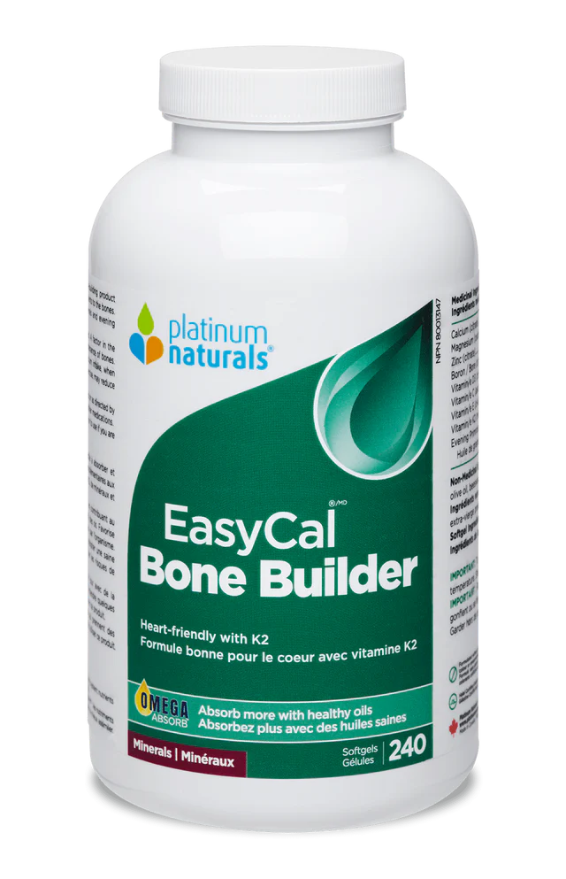 Platinum EasyCal Bone Builder 240 softgels - Vitamin King - Sports ...