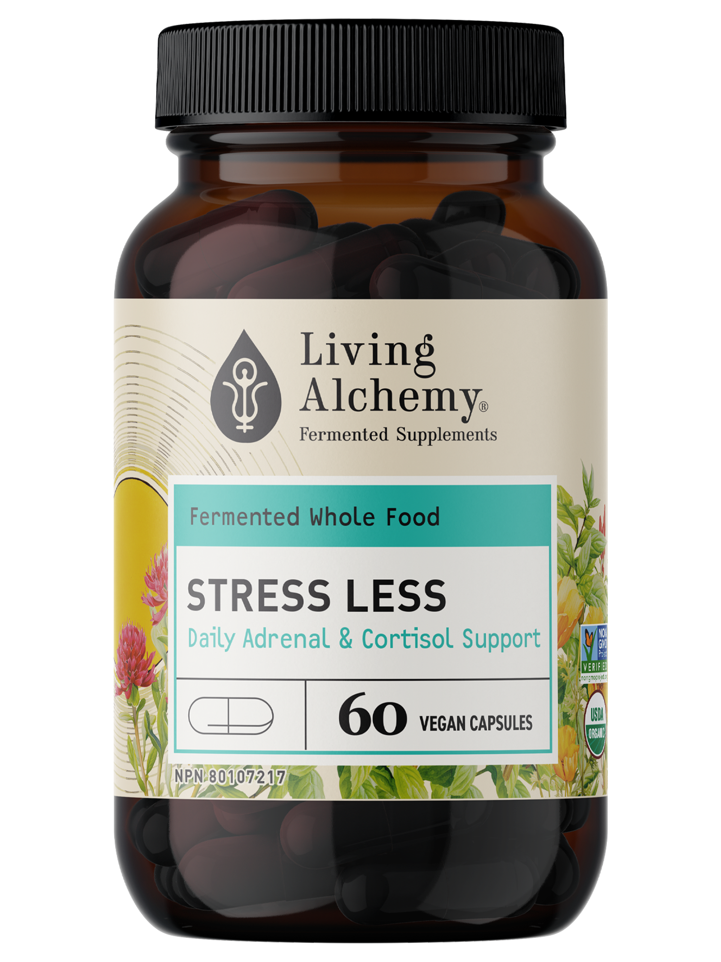 Living Alchemy Stress Less Daily Adrenal & Cortisol Support 60 cap ...