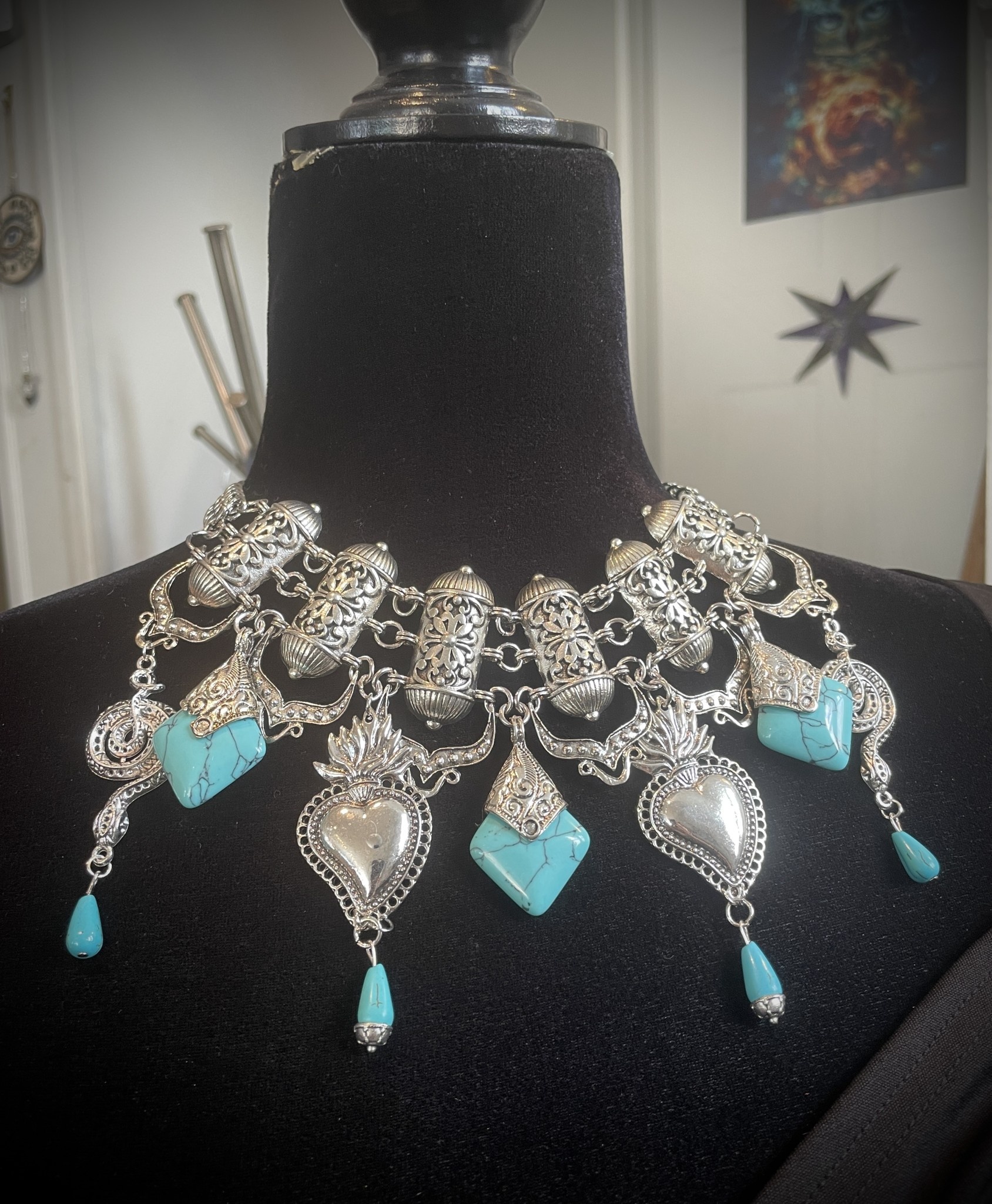 STREGA: Cannoli Necklace - Snake Sacred Heart/Silver - Modern Druid