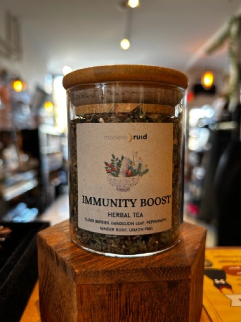 Immunity Boost Tea in Glass ar - Modern Druid