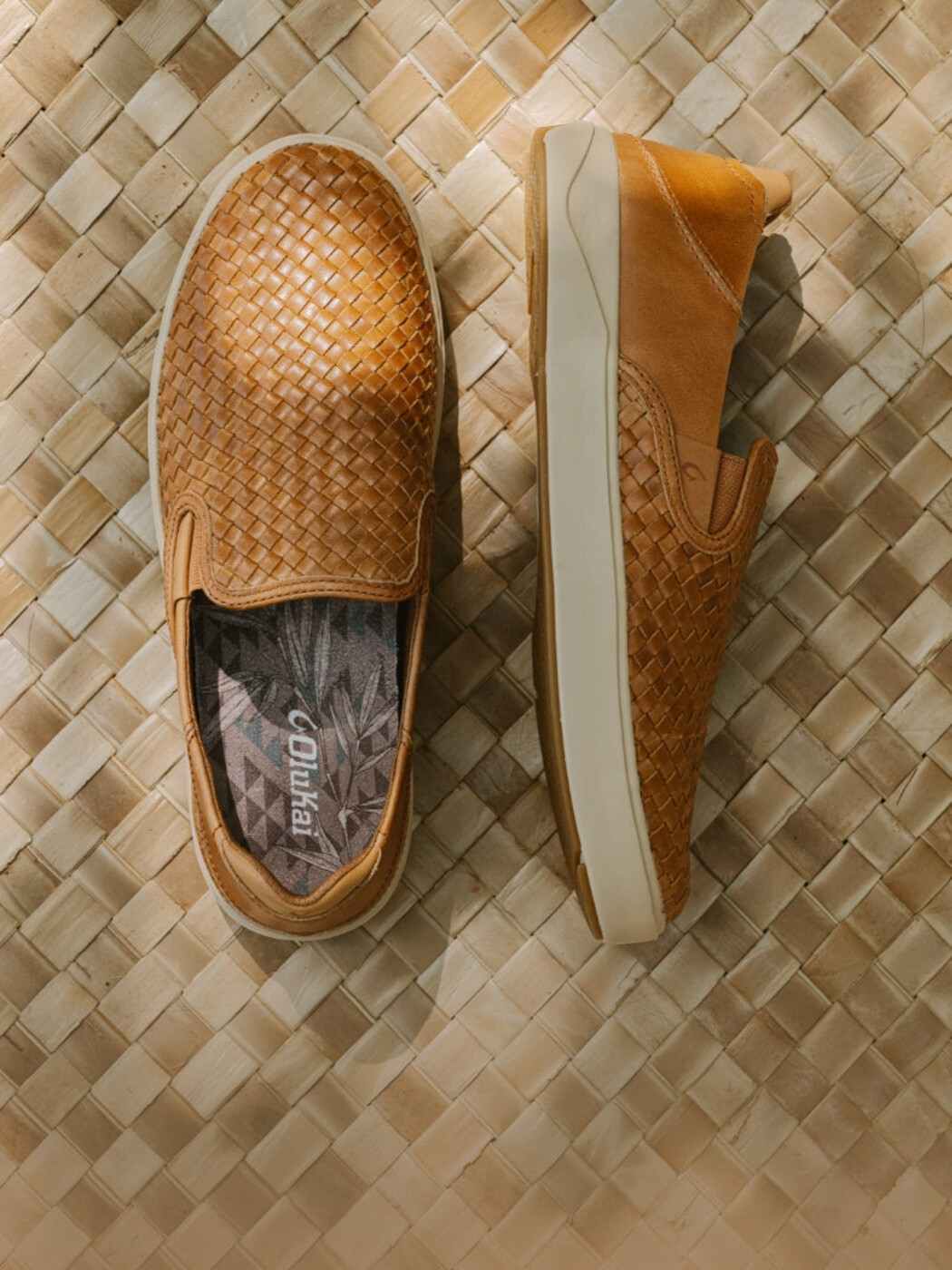 Olukai Men's Lae'ahi Lauhala Slip-Ons Fox / Fox 11.5 | Shop the Shark ...