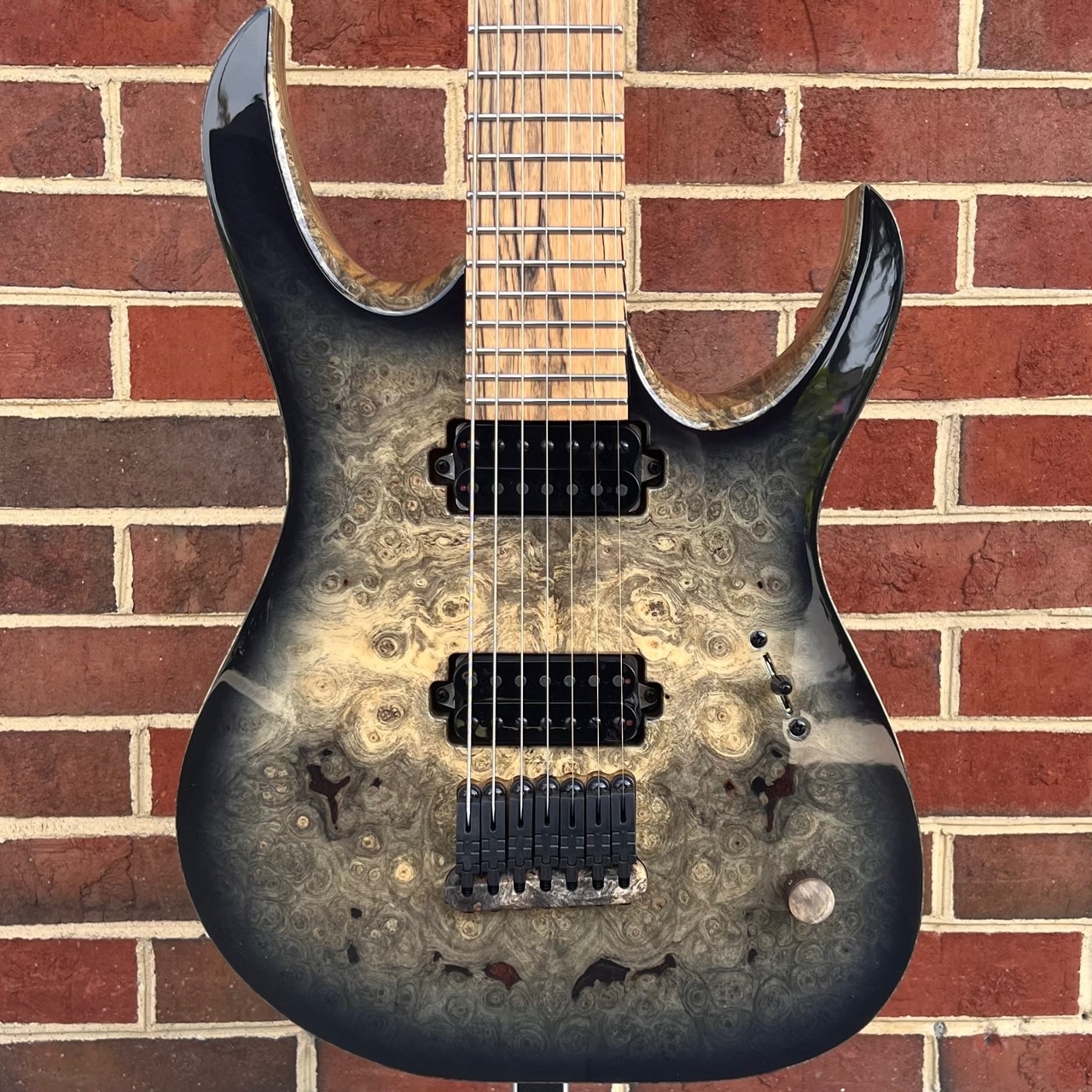 Mayones Duvell Elite 7-String, Master Grade Buckeye Burl Top, Shaded ...