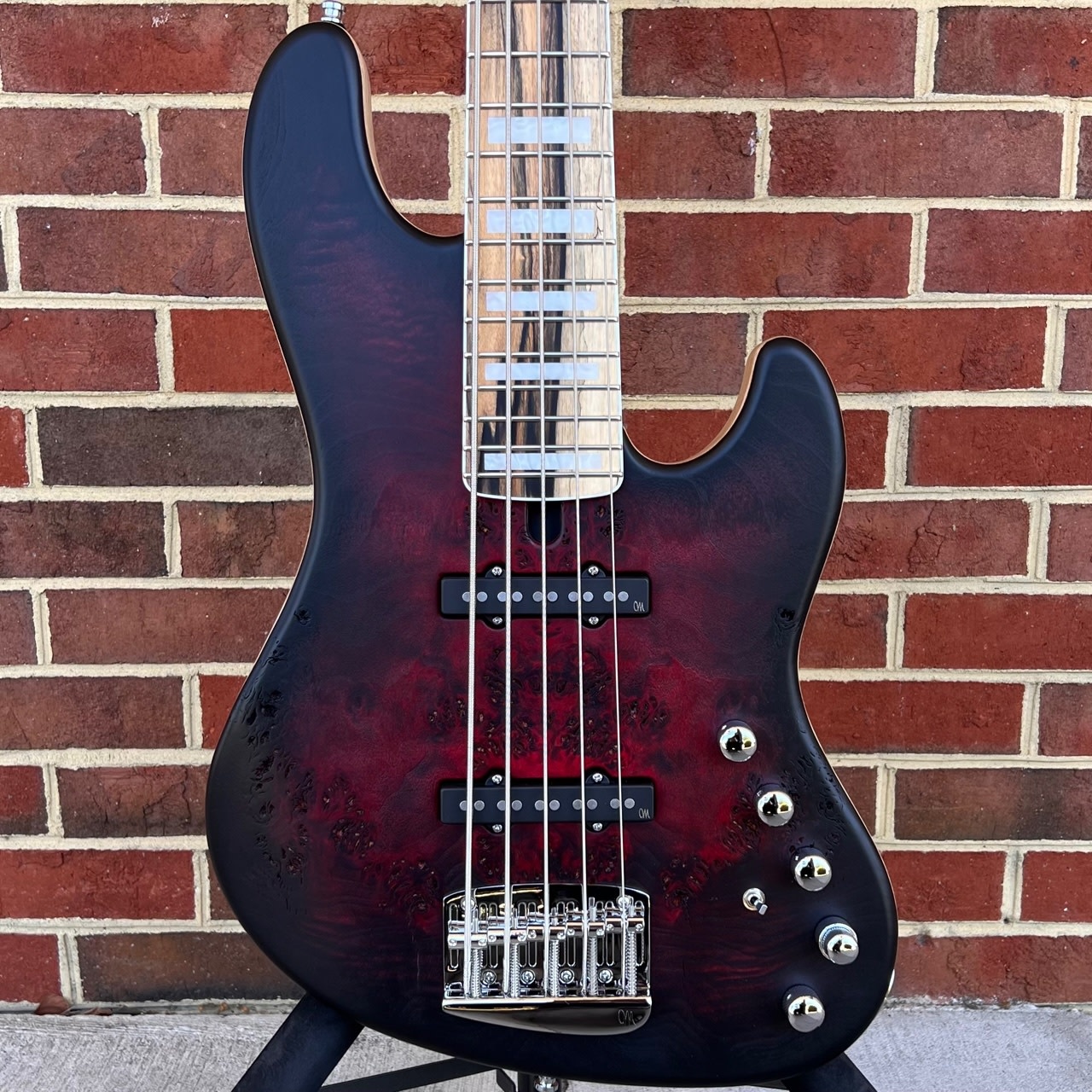 Mayones Jabba Custom EP 5, Trans Dirty Red Burst RAW, 3A Eye Poplar Top ...