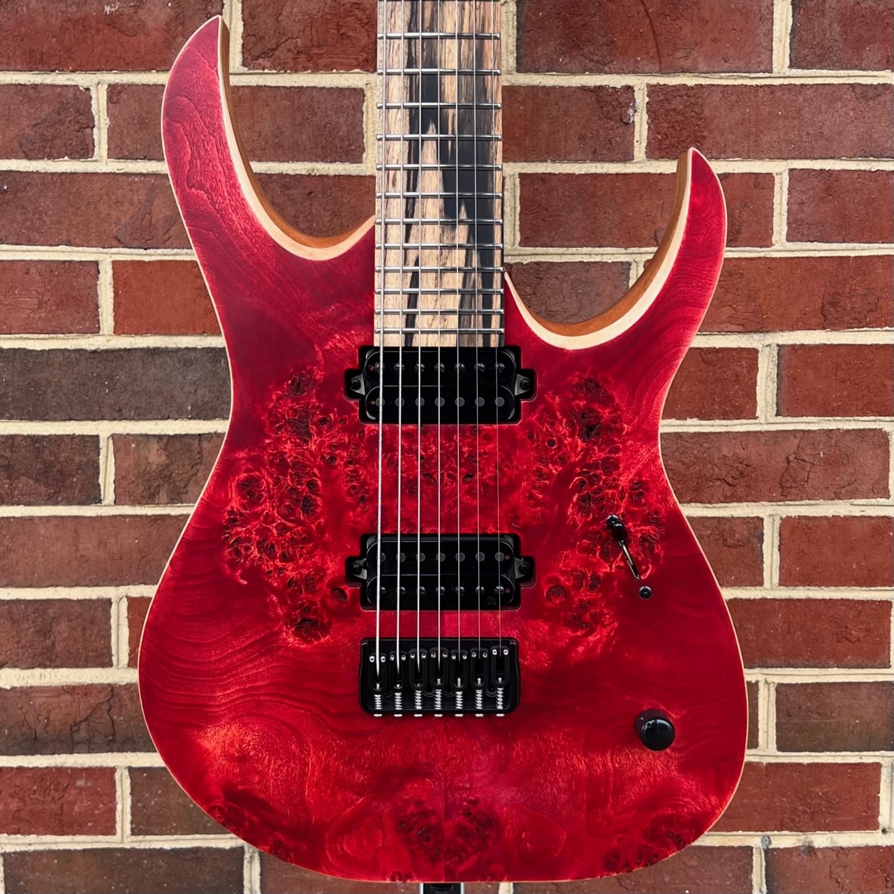 Mayones Duvell Elite 7, Antique Red Velvet RAW, 3A Eye Poplar Top ...