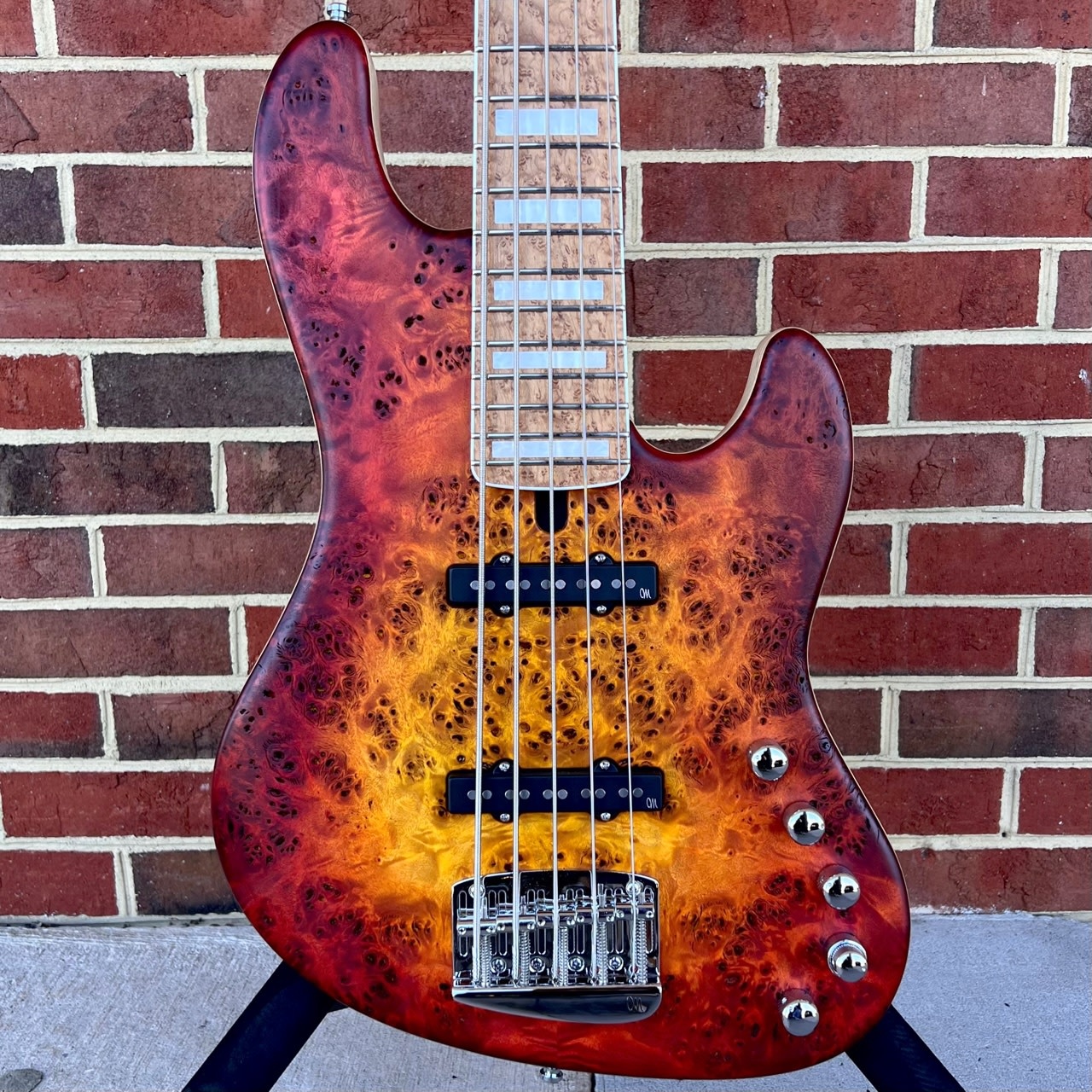 Mayones Jabba Custom 5-String, NAMM 2024, Lava Burst Raw, Master Grade ...