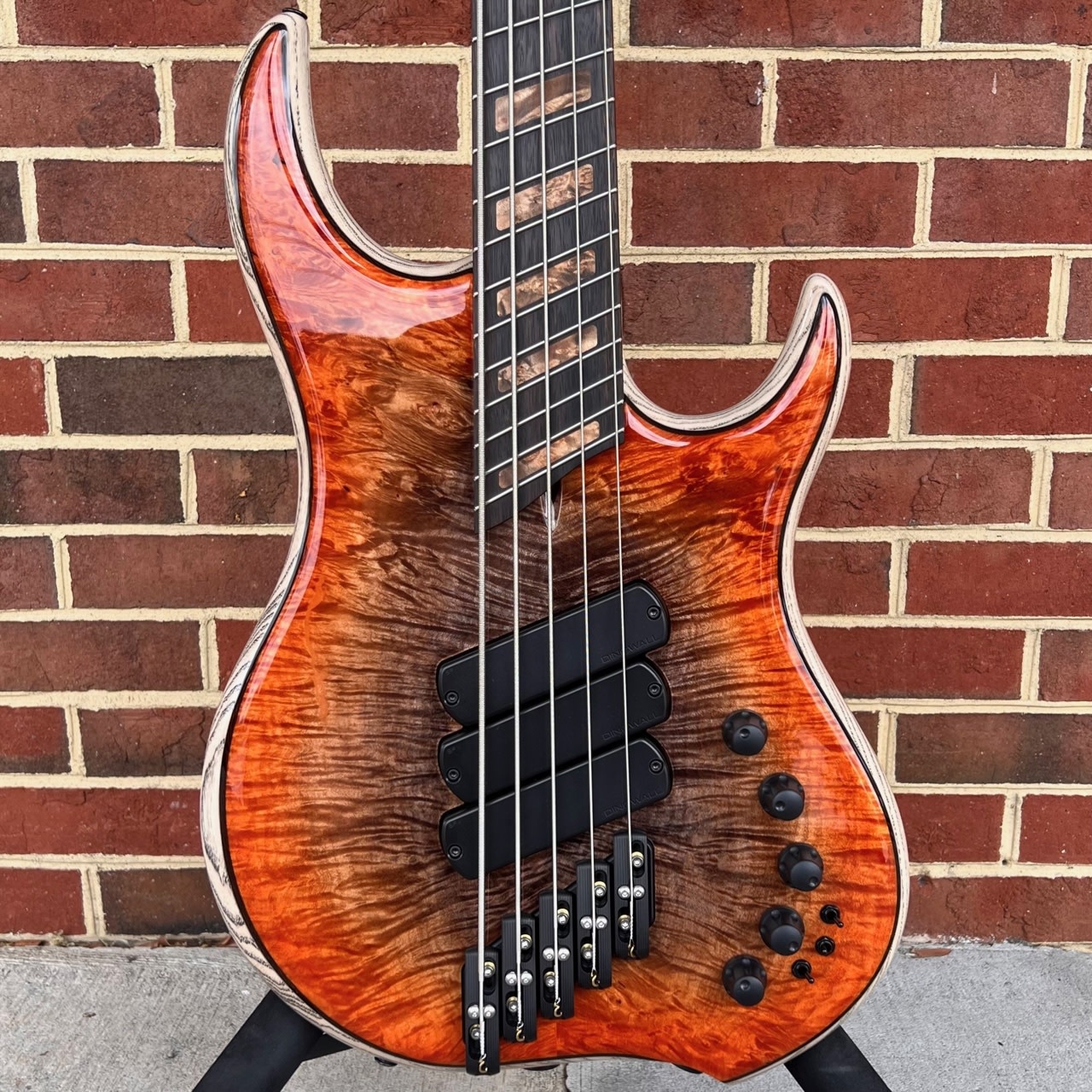 Dingwall Custom Z3 5-String, Rotten Orange - Custom Color, Maple Burl X ...