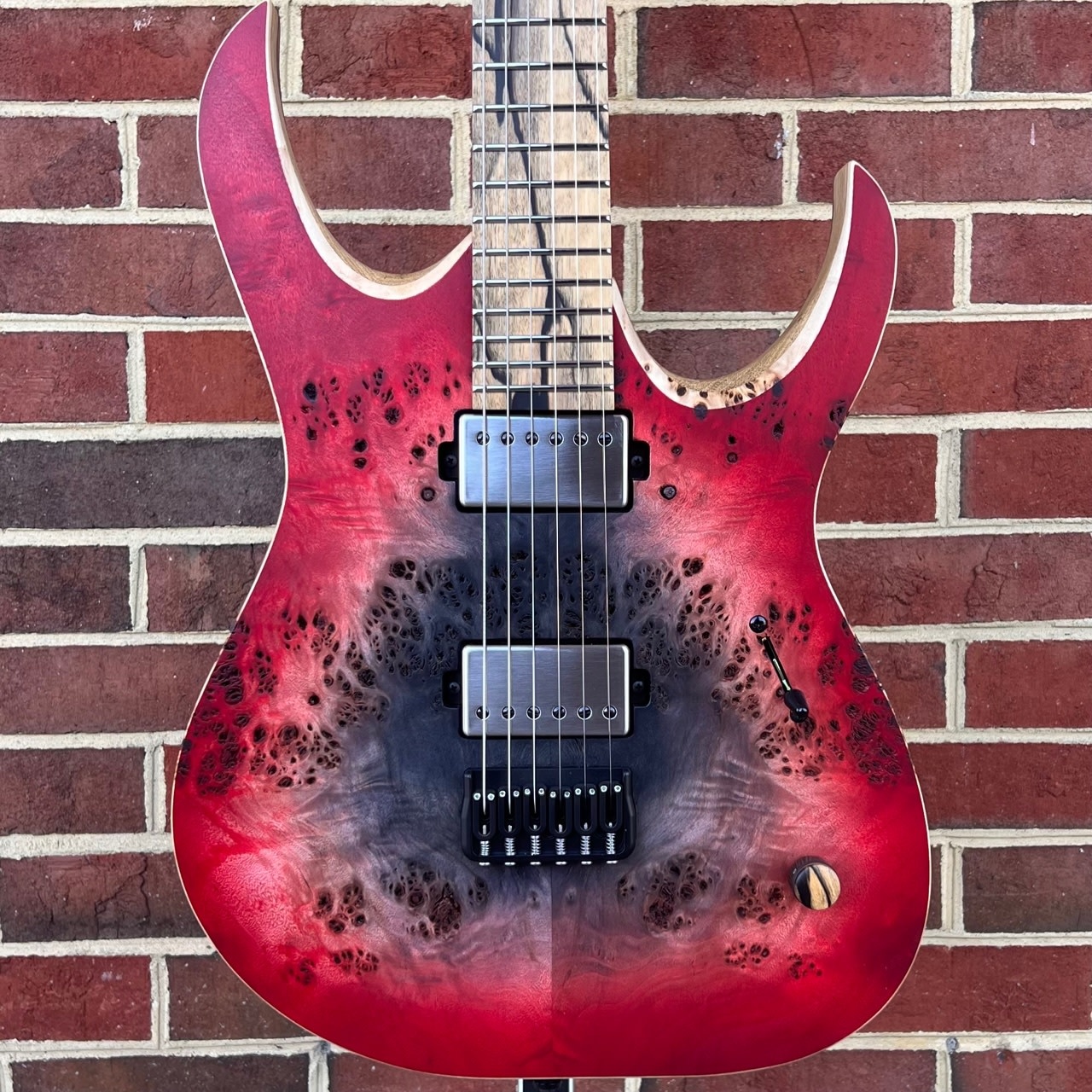 Mayones Duvell Elite 6, Supernova Red RAW, 4A Eye Poplar Top, Black ...
