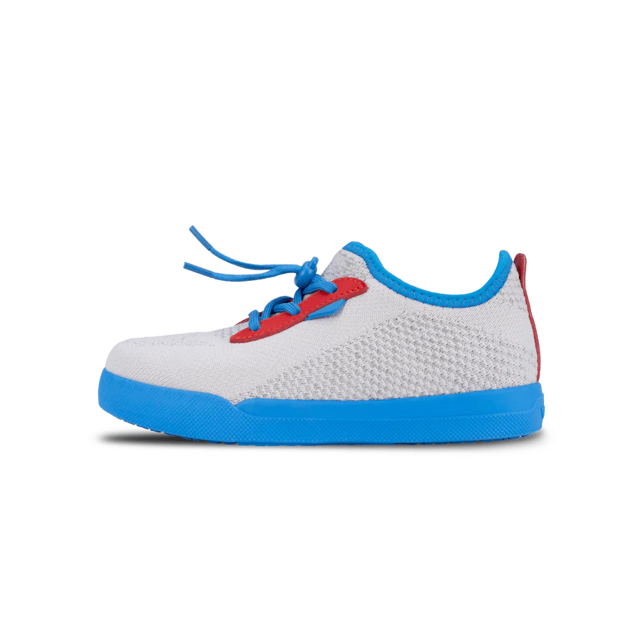 VESSI Kids Weekend Sneaker LIGHT GREY/VESSI BLUE - A Step Ahead Footwear