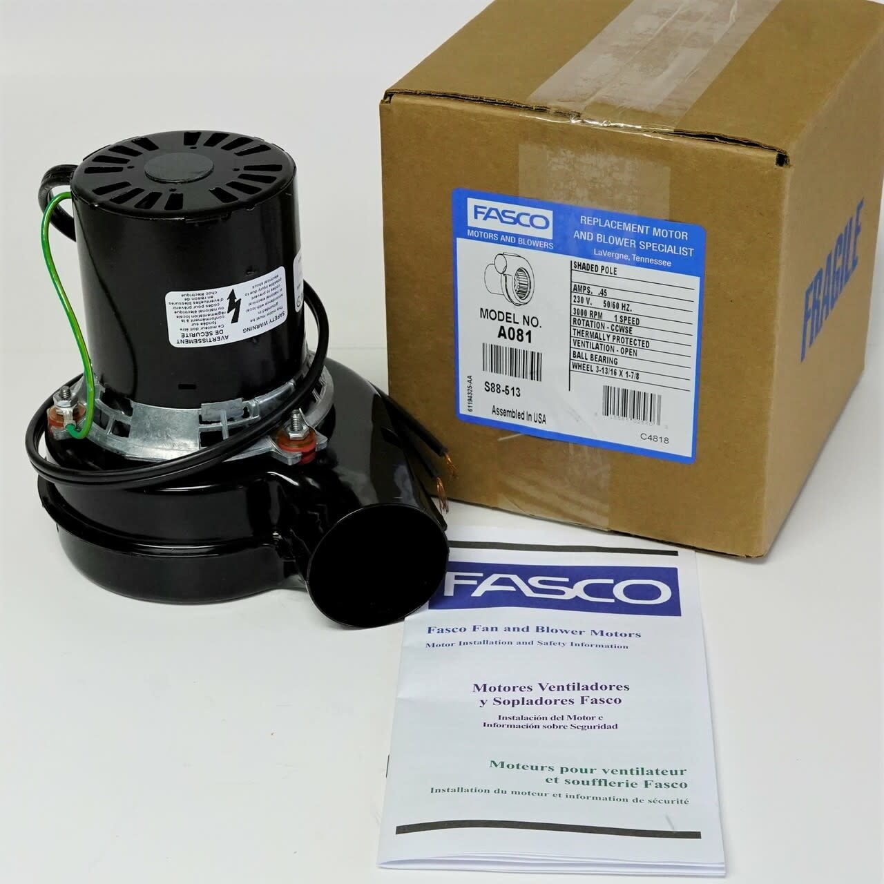 Fasco Fasco A081 Blower Rplc for JF - Hamtramck Hvac