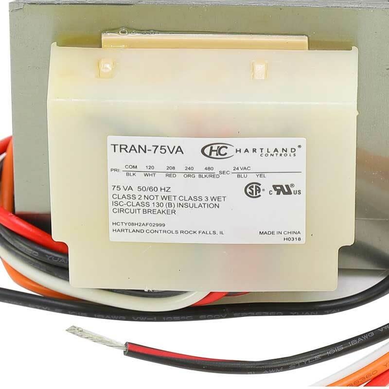 Hartland 120-208-240-480/24V 75VA TRANSFORMER LDS - Hamtramck Hvac