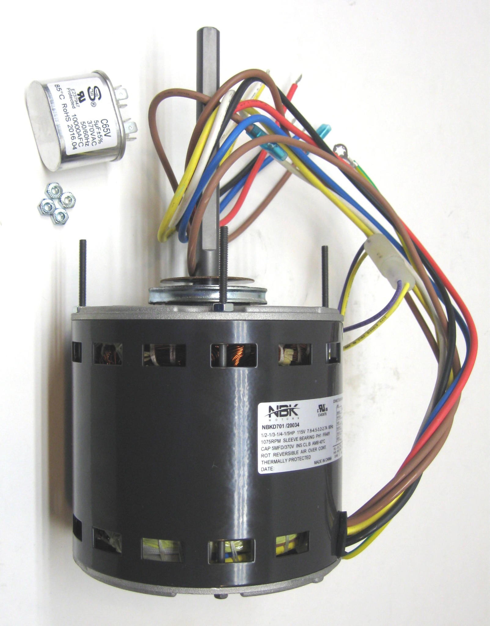 NBK D701 4-Speed 1075 RPM Direct Drive Blower Motor (1/2 - 1/3 - 1/4 ...