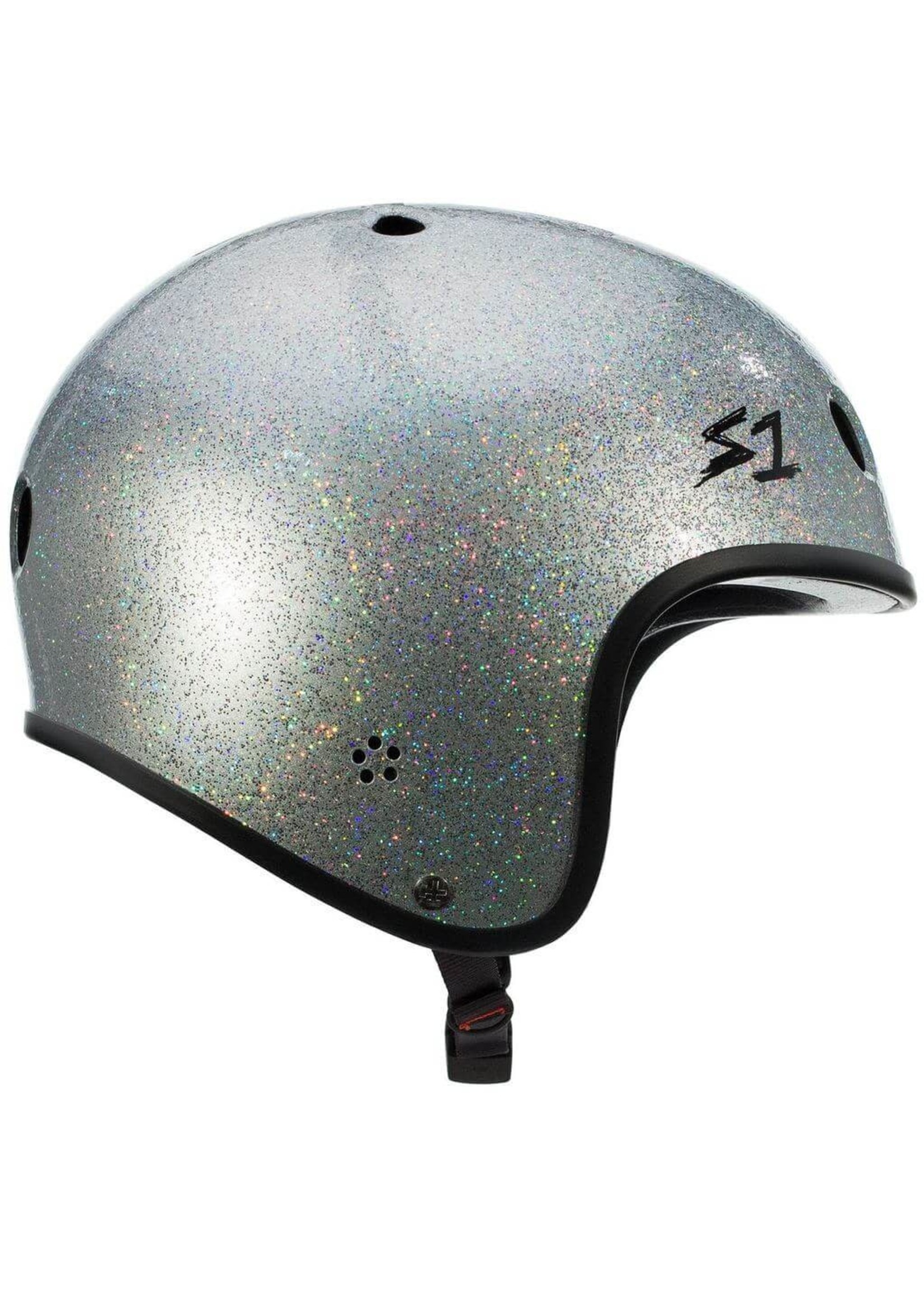 S1 Retro Lifer Helmet Silver Gloss Glitter Seaside Surf