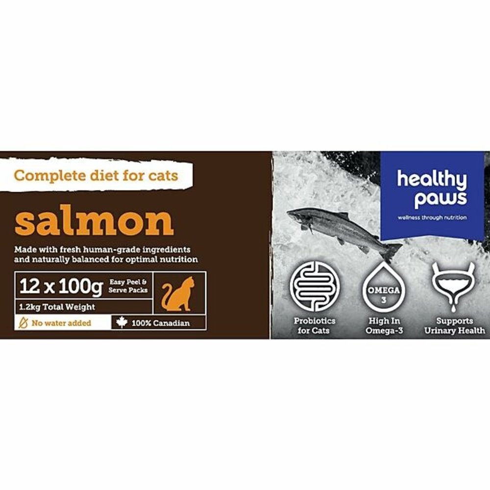 Healthy Paws Complete Dinner Salmon 1.2kg | Cat - Woofy's by Paw Street ...
