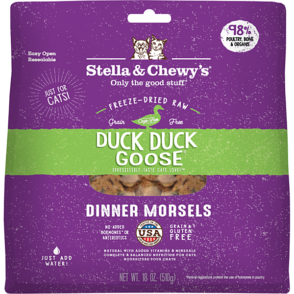 Stella & Chewy’s FD Duck Duck Goose 18oz Cat - Woofy's by Paw Street Market