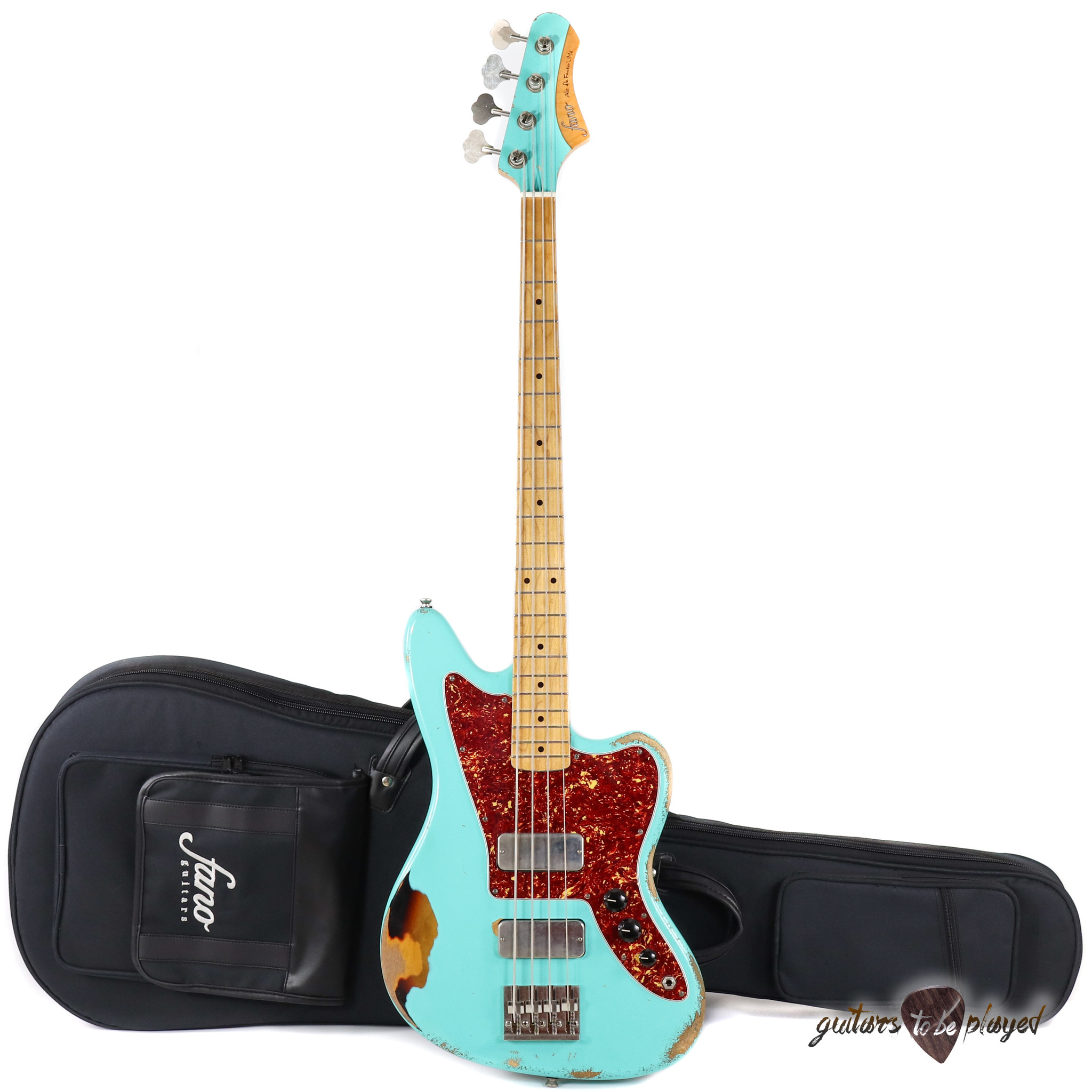 Fano JM4 Alt de Facto Bass Maple Fretboard - Seafoam Green Over 3-Tone ...