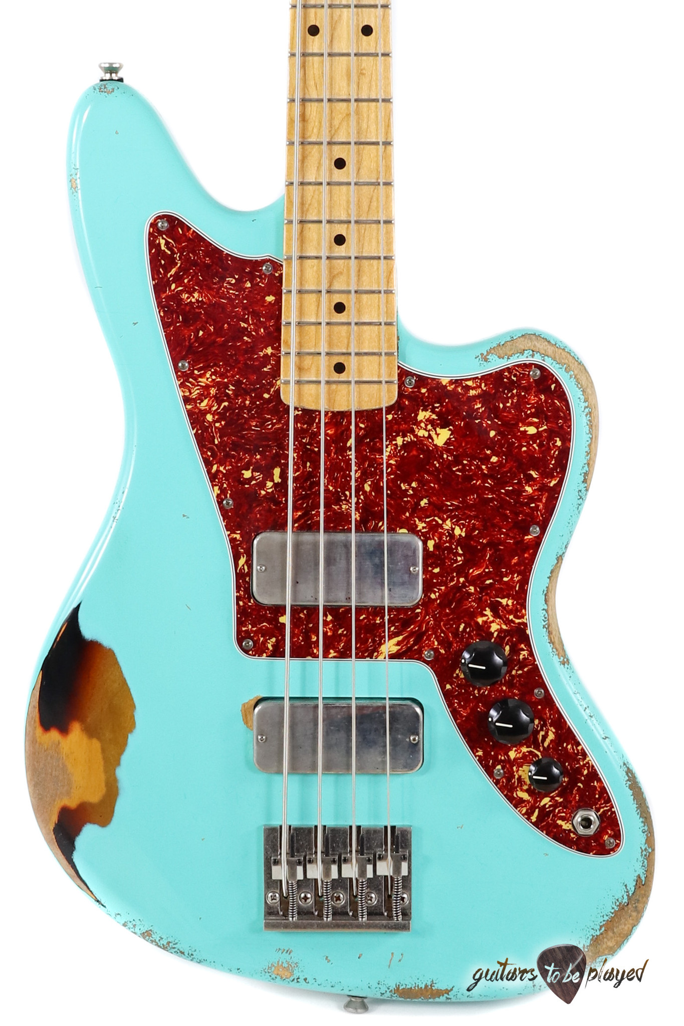 Fano JM4 Alt de Facto Bass Maple Fretboard - Seafoam Green Over 3-Tone ...