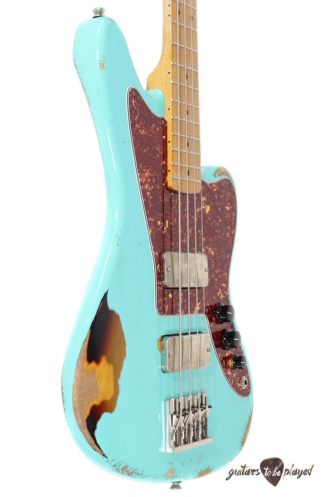 Fano JM4 Alt de Facto Bass Maple Fretboard - Seafoam Green Over 3-Tone ...