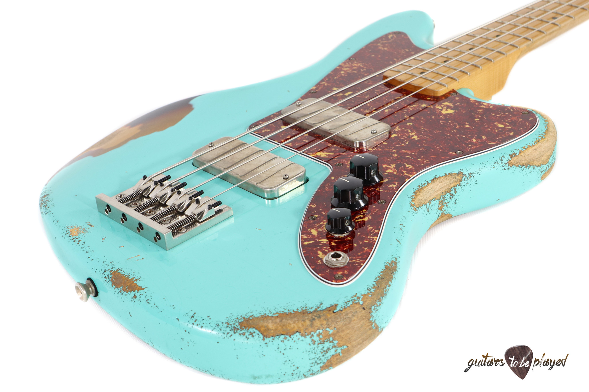 Fano JM4 Alt de Facto Bass Maple Fretboard - Seafoam Green Over 3-Tone ...