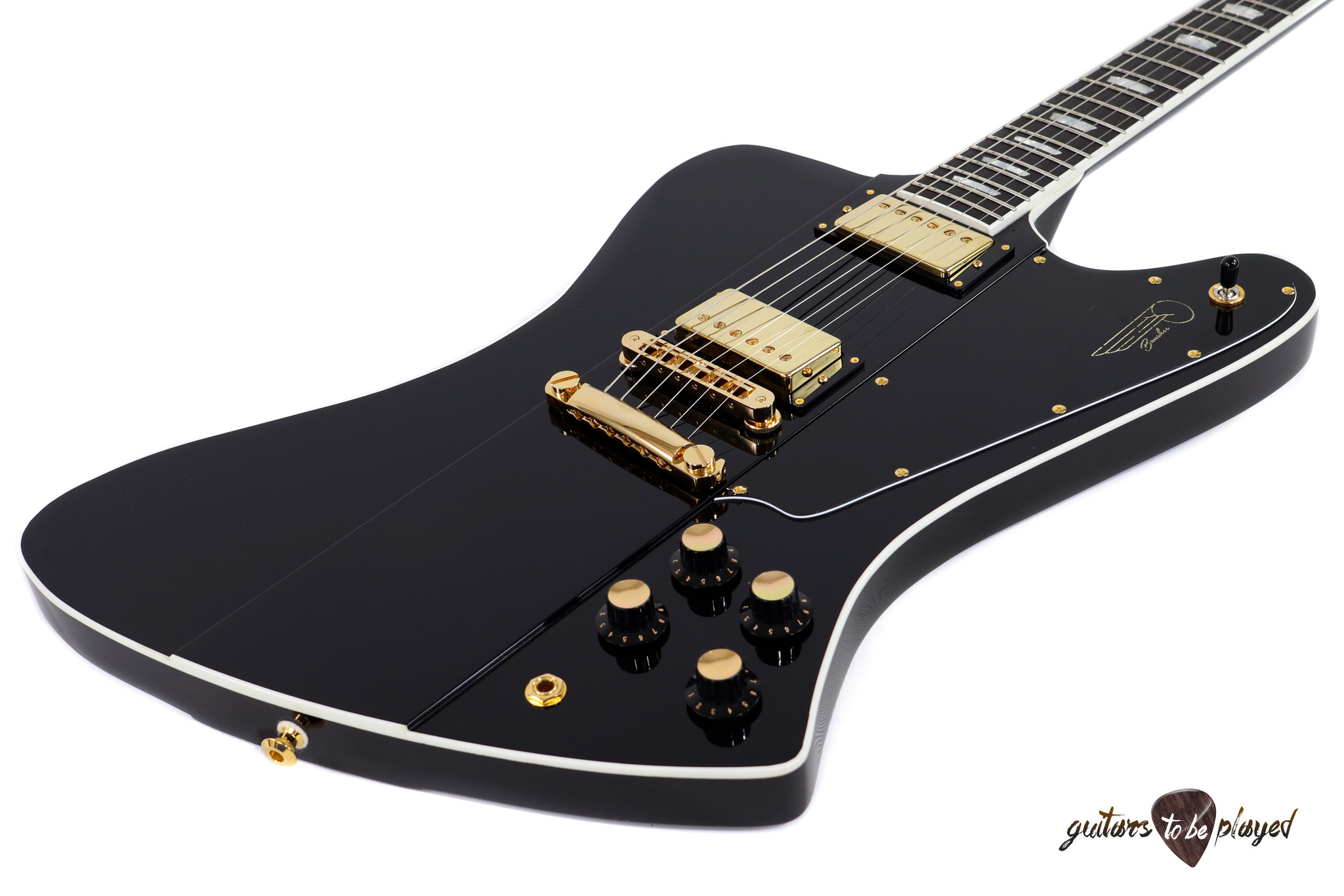 Kauer Banshee Deluxe, Maple Cap Guitar w/ Wolfetone Humbuckers - Black ...