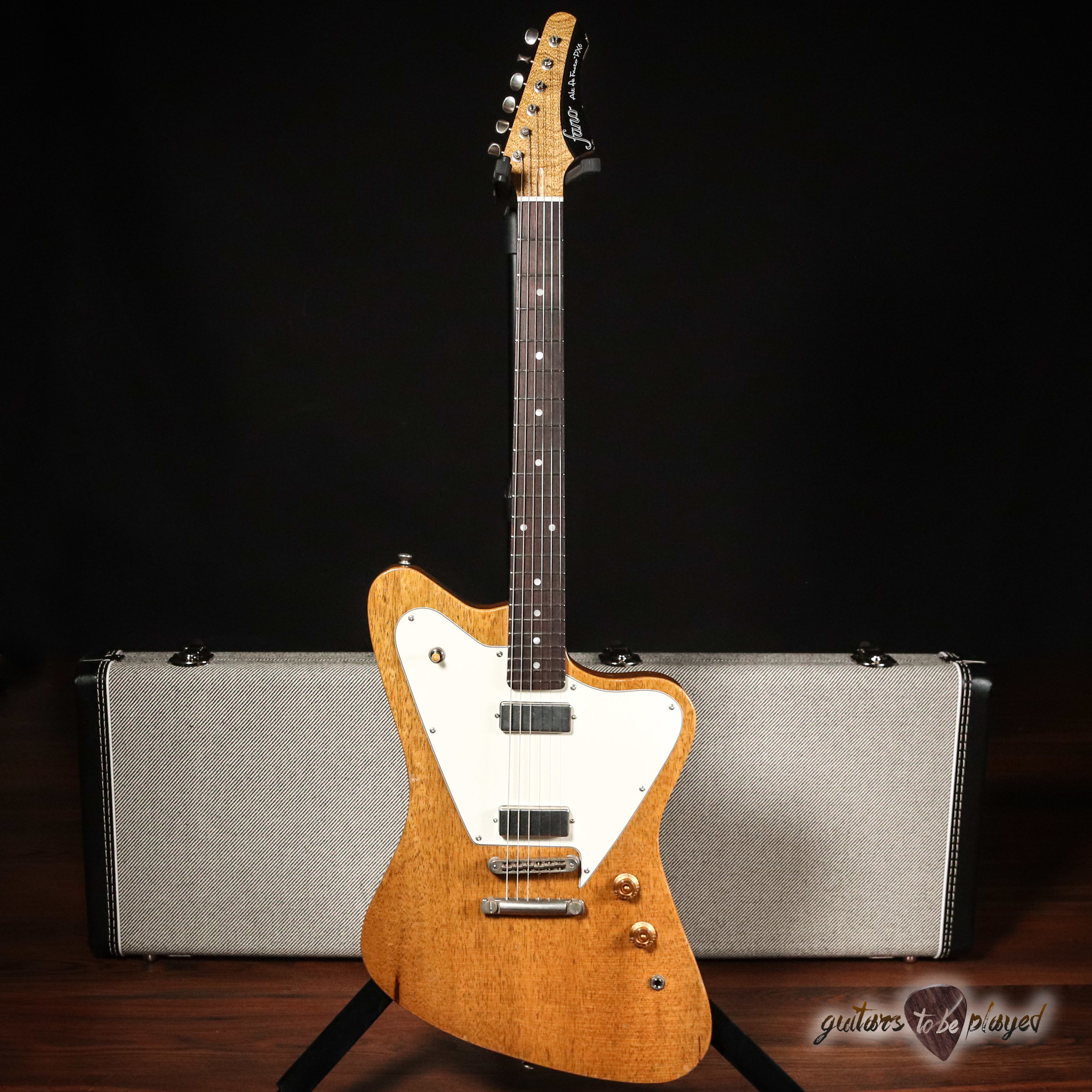 Fano PX6 Alt de Facto Korina Set Neck & Lollar Firebird Guitar – Vintage Amber - Guitars To Be ...