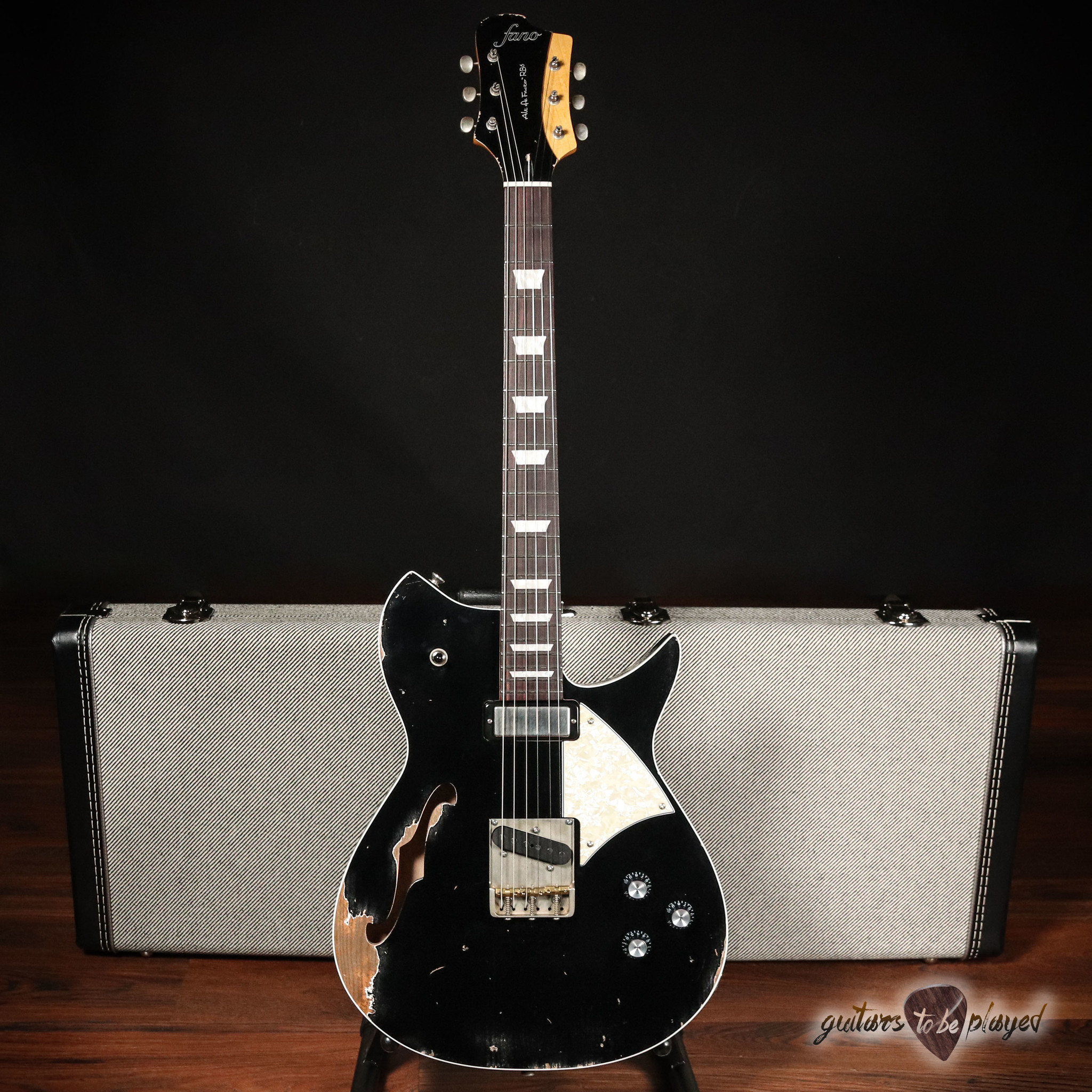 Fano RB6T Thinline Alt de Facto w/ Lollar Firebird & Special T – Bull Black - Guitars To Be Played