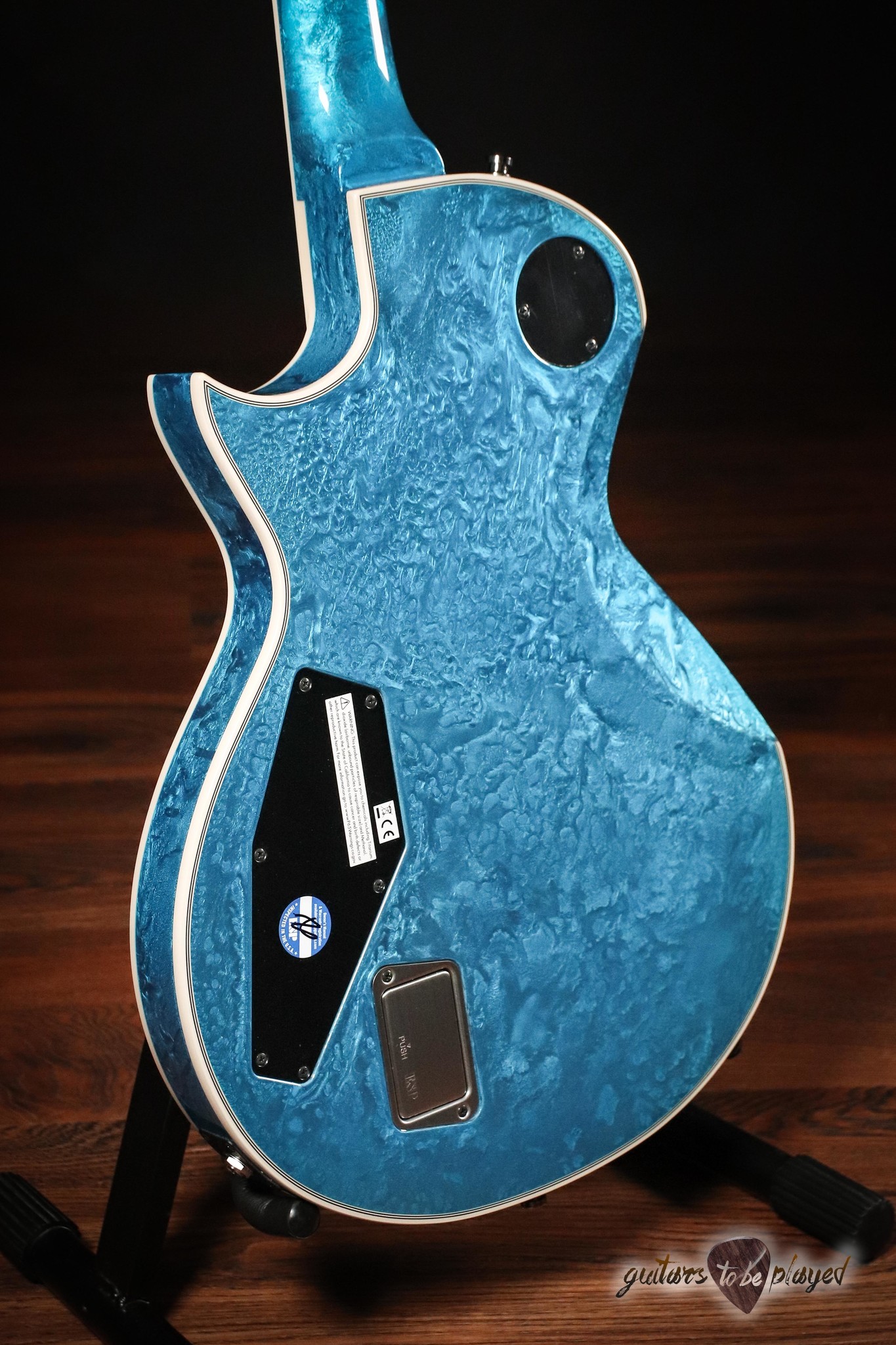ESP Eclipse Custom Original Series Electric Guitar – Blue Liquid Metal ...